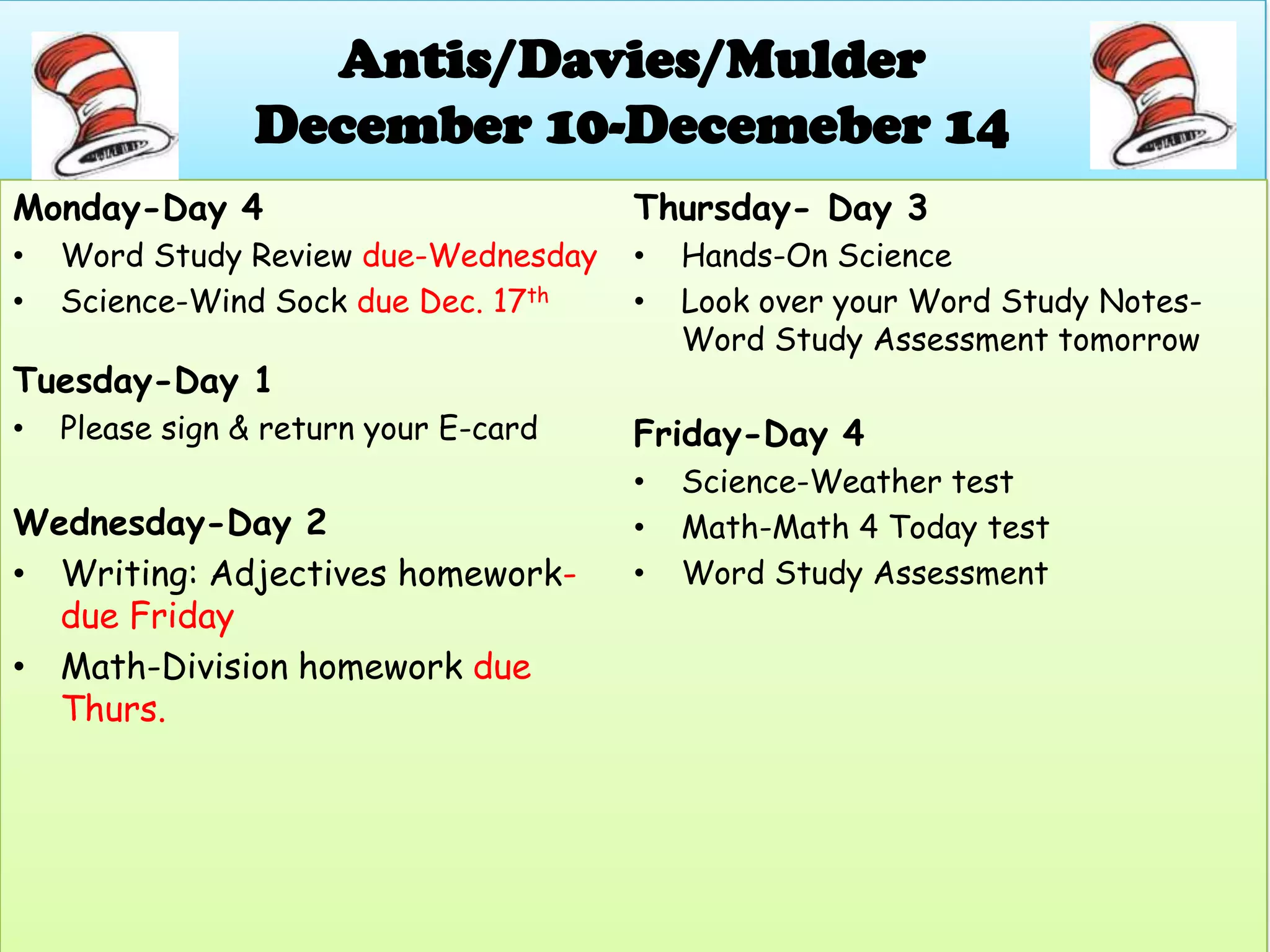 Homework Powerpoint | PPTX