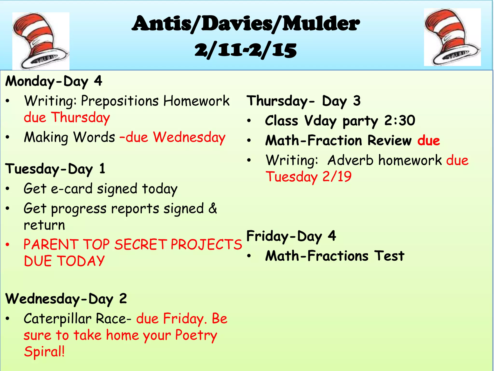 Homework Powerpoint | PPTX