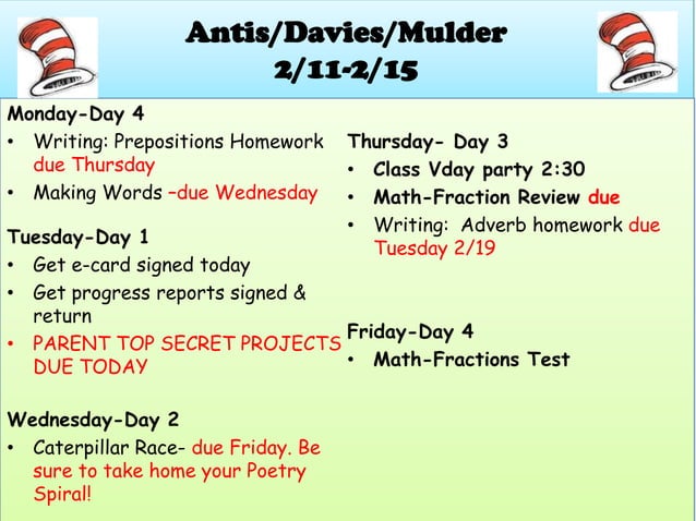 Homework Powerpoint | PPTX