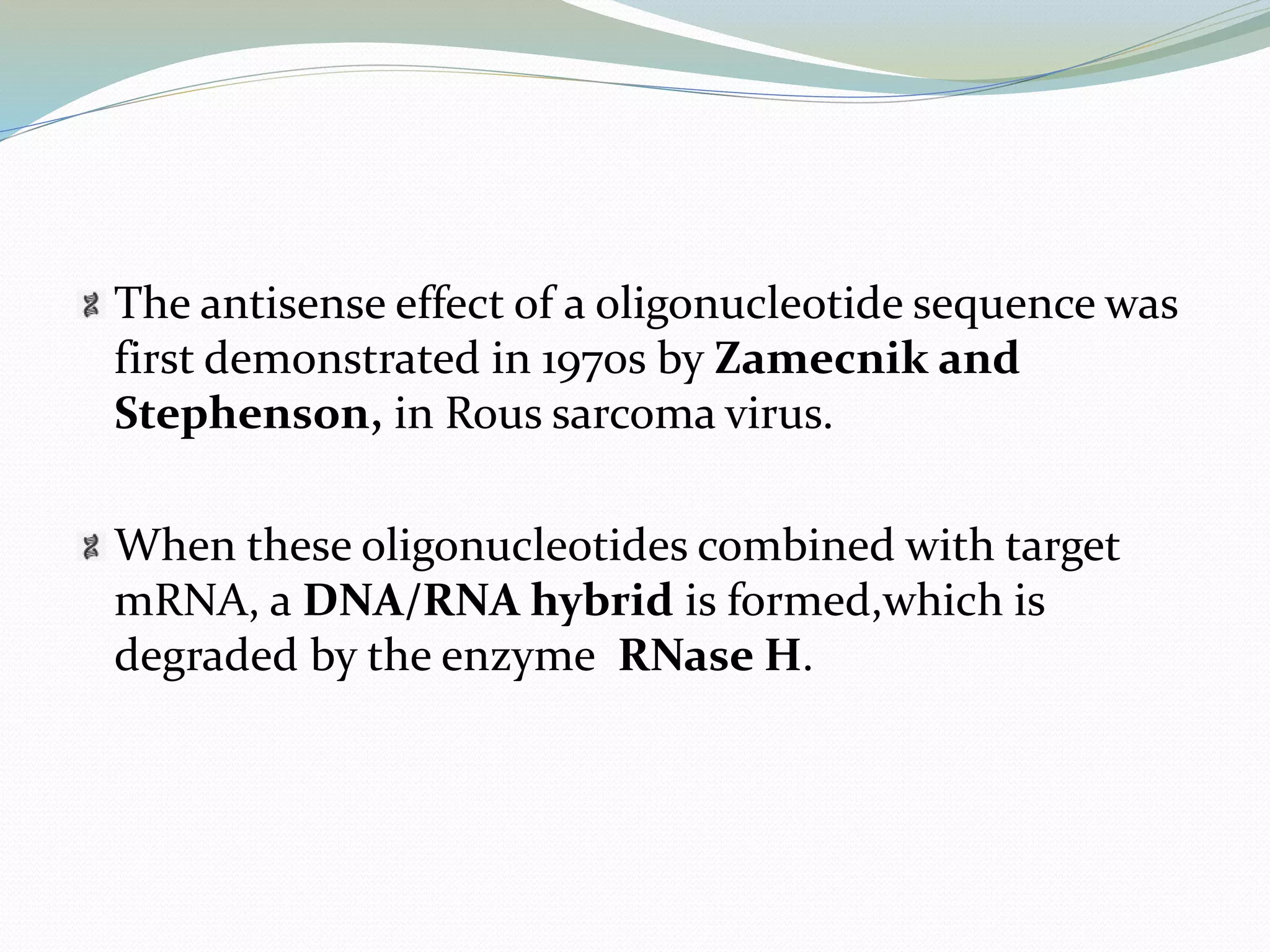 Antisense drugs and Oligonucleotides | PPTX