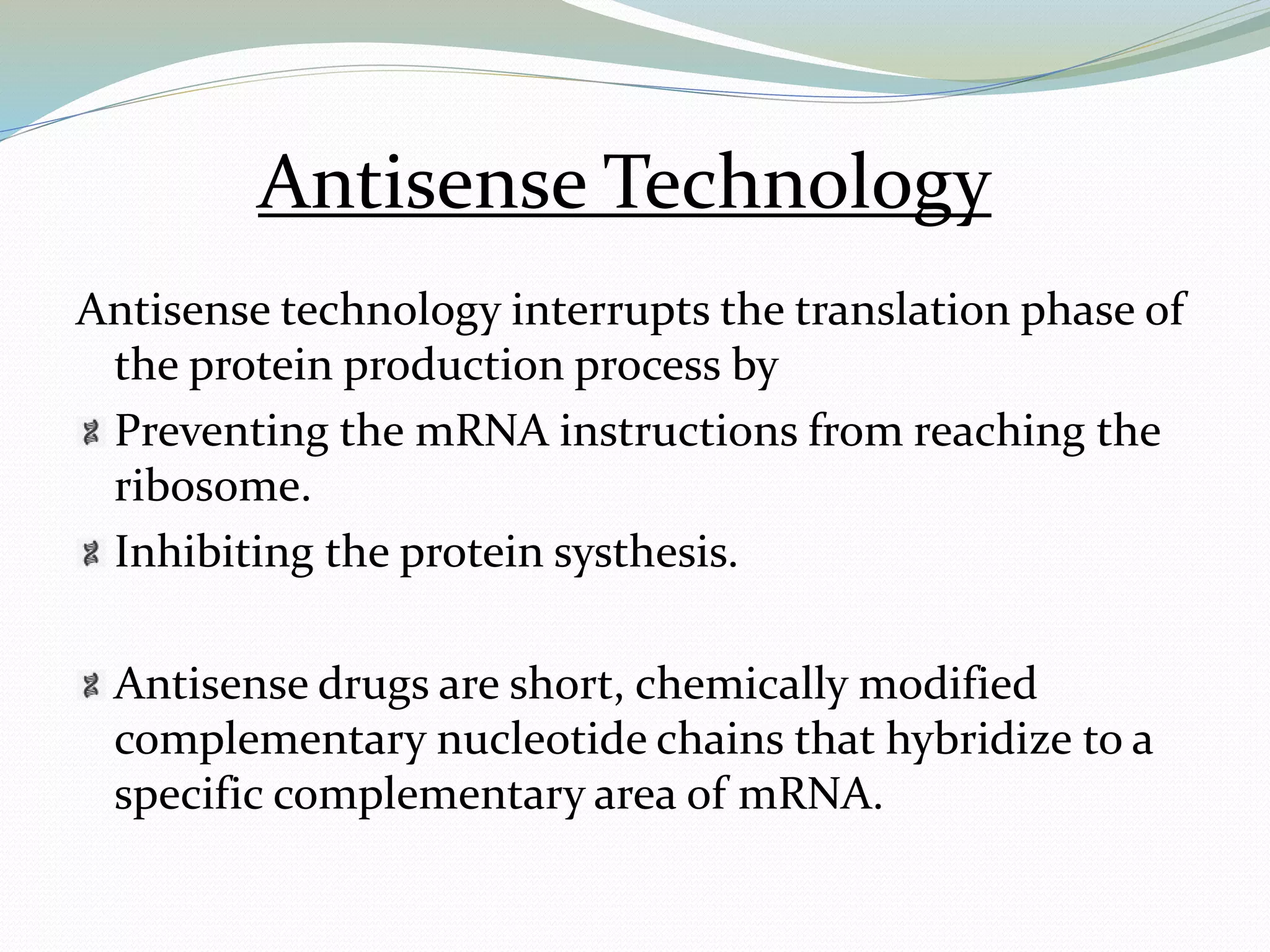 Antisense drugs and Oligonucleotides | PPTX