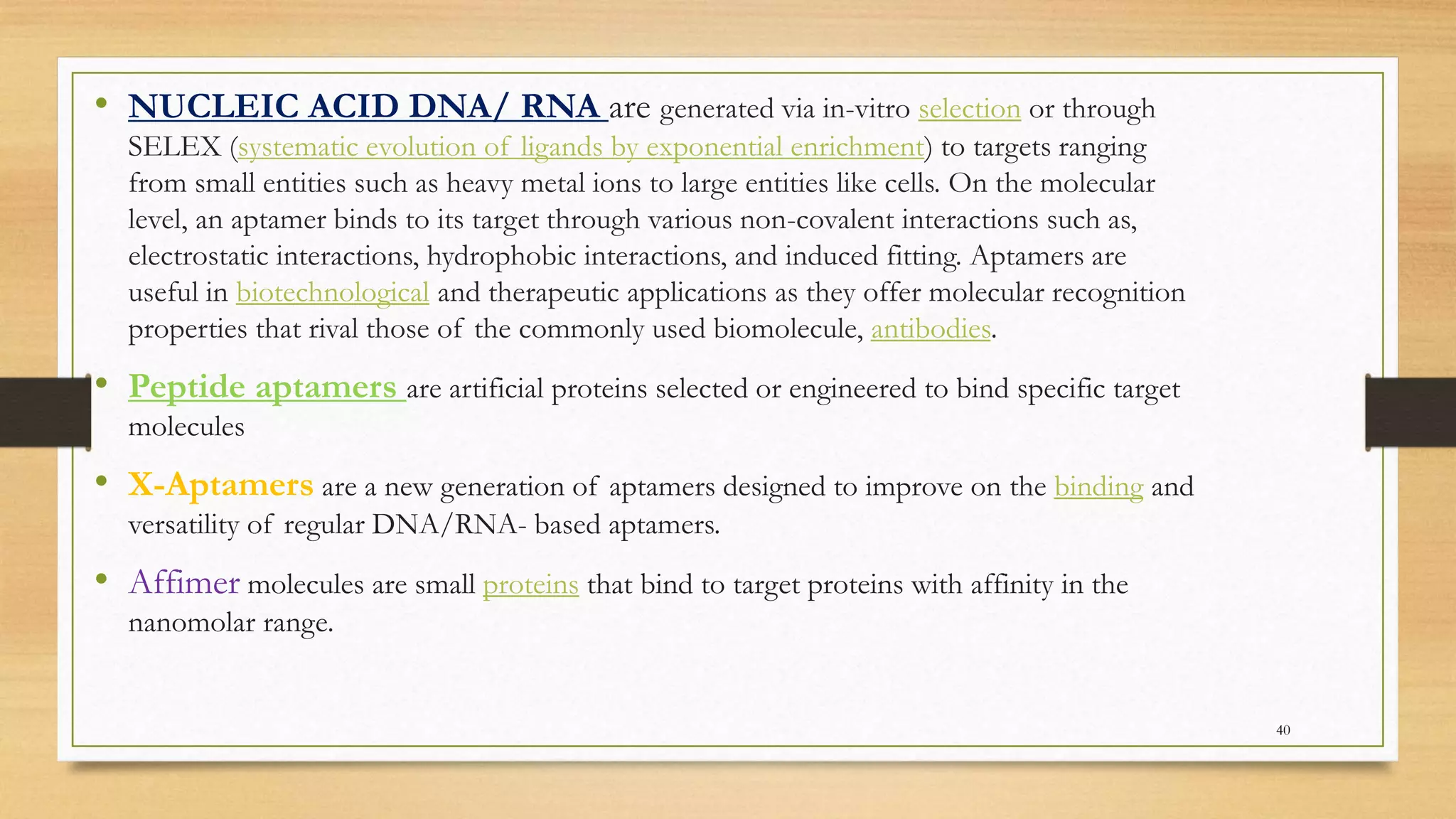 ANTISENSE MOLECULES AND APTAMERS AS DRUGS OF FUTURE.pptx