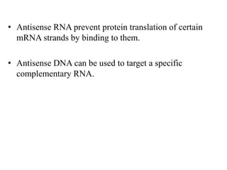 Antisense oligoneucleotides in therapy | PPTX