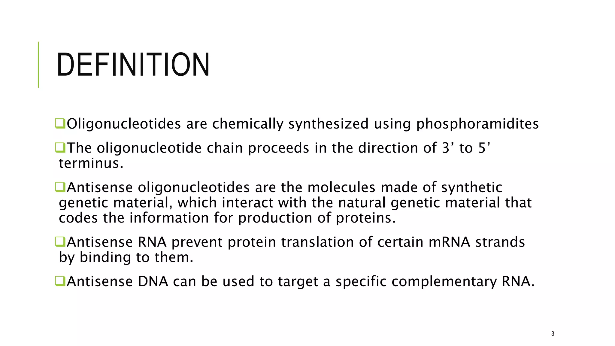 Antisense Oligonucleotides | PPTX