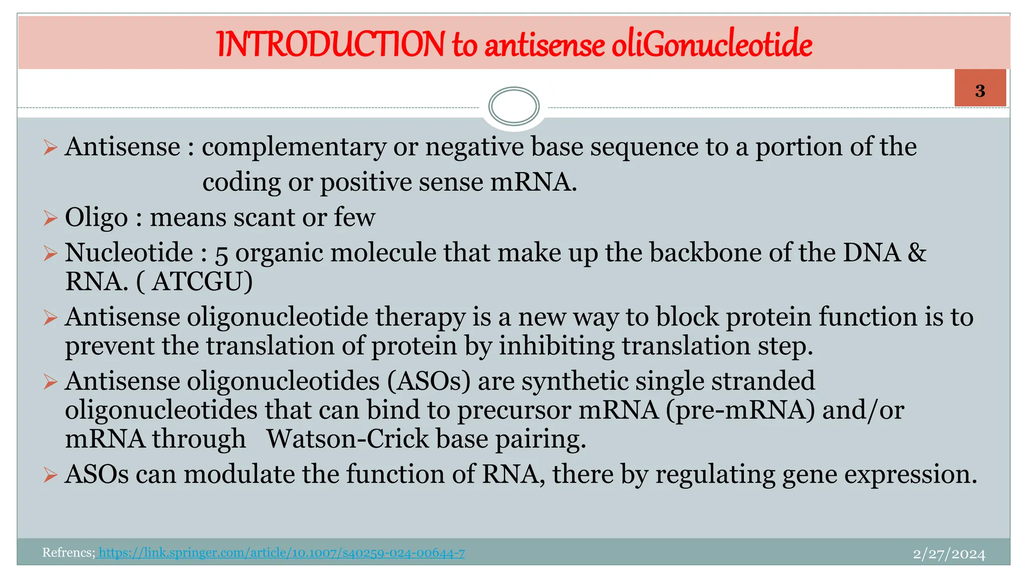 Antisense oligonucleotides ppt.ppt ISF COLLEGE OF PARMACY | PPTX