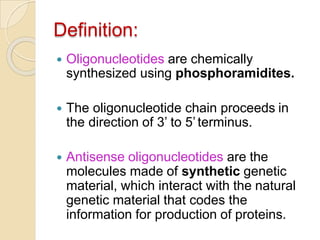 Antisense oligonucleotide therapy | PPT