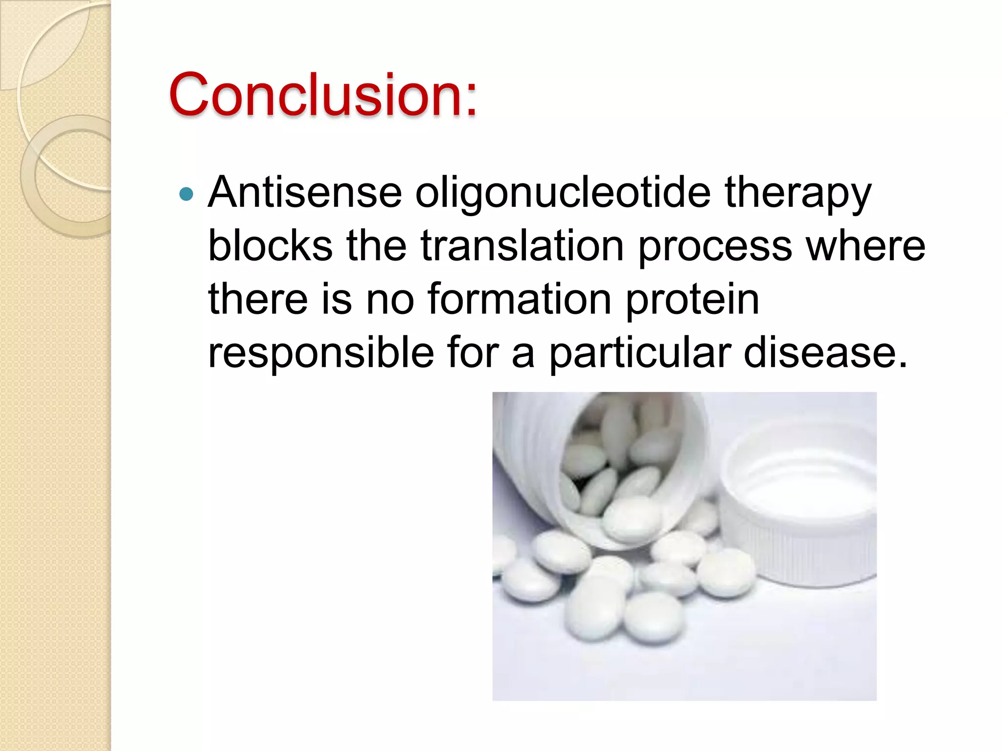 Antisense oligonucleotide therapy | PPTX
