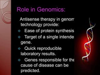 Antisense oligonucleotide therapy | PPTX