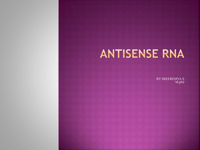 Antisense rna | PPT