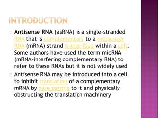 Antisense rna | PPTX