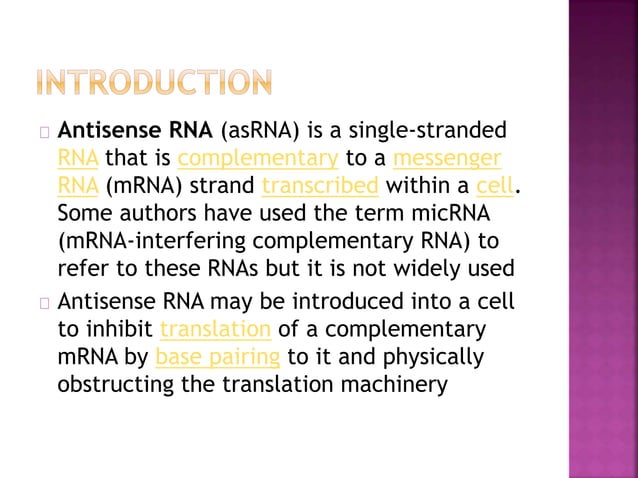 Antisense rna | PPT