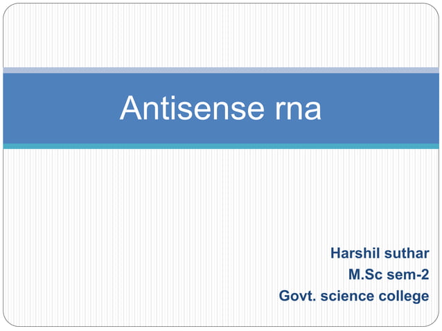 Antisense Rna | PPT