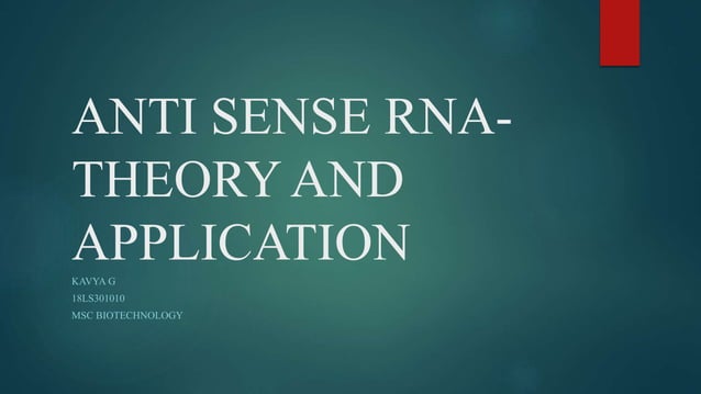 Antisense rna | PPT