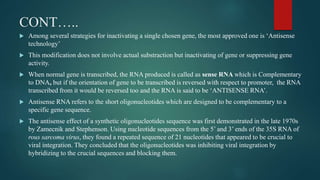 Antisense rna | PPTX | Genetics | Science