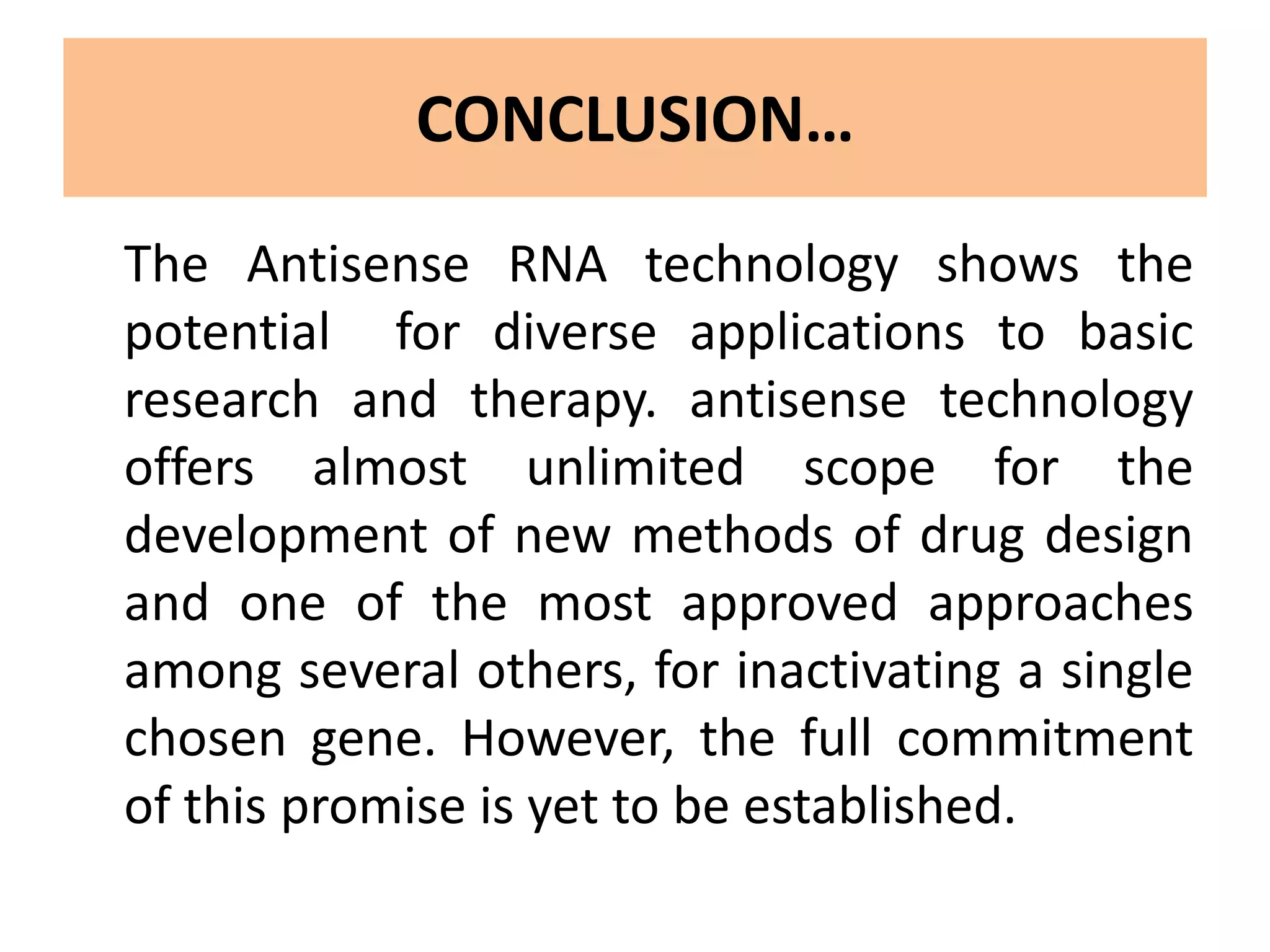 Antisense rna technology | PPTX