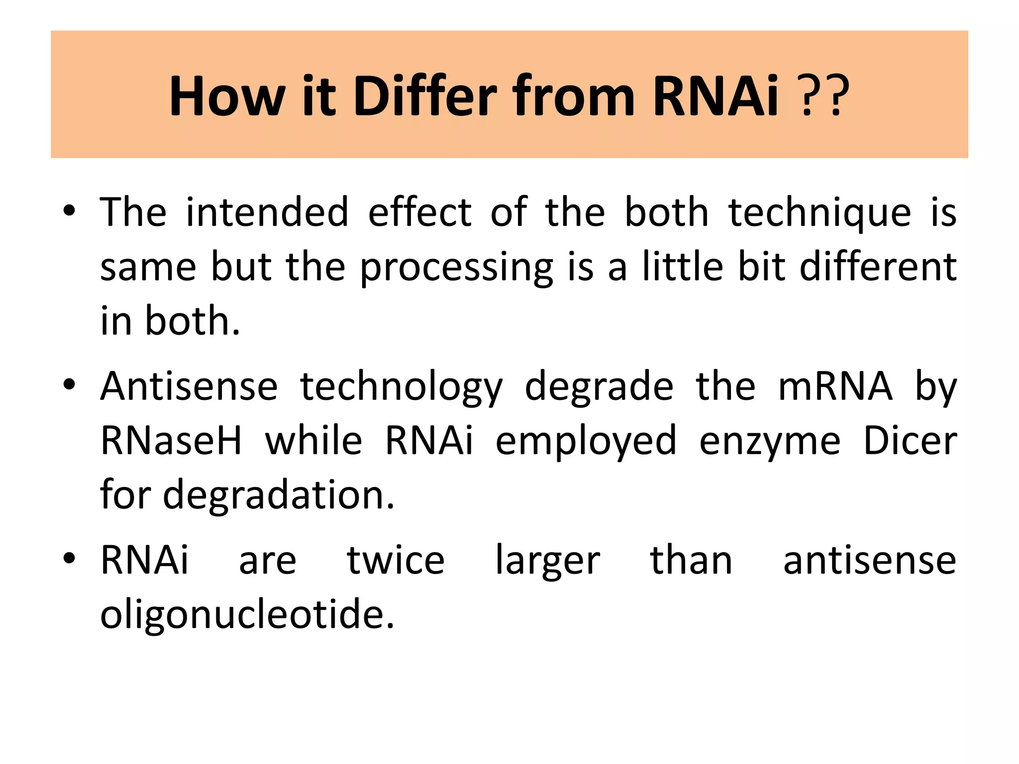 Antisense rna technology | PPTX