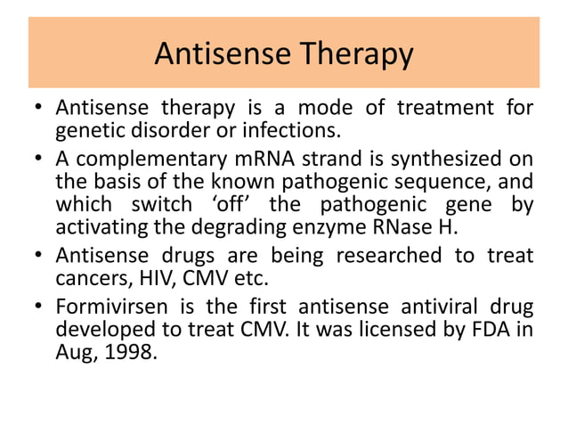 Antisense rna technology | PPTX | Chemistry | Science