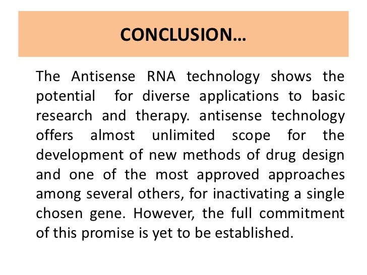 Antisense rna technology