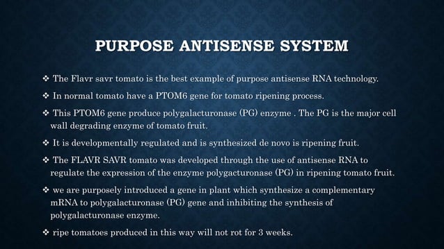 Antisense rna technology | PPTX