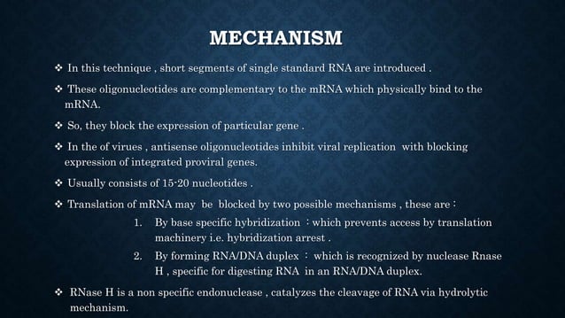 Antisense rna technology | PPTX