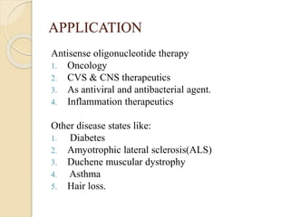 Antisense technologies and antisense oligonucleotides | PPTX