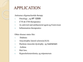 Antisense technologies and antisense oligonucleotides | PPTX
