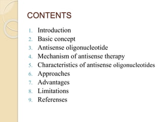 Antisense technologies and antisense oligonucleotides | PPTX