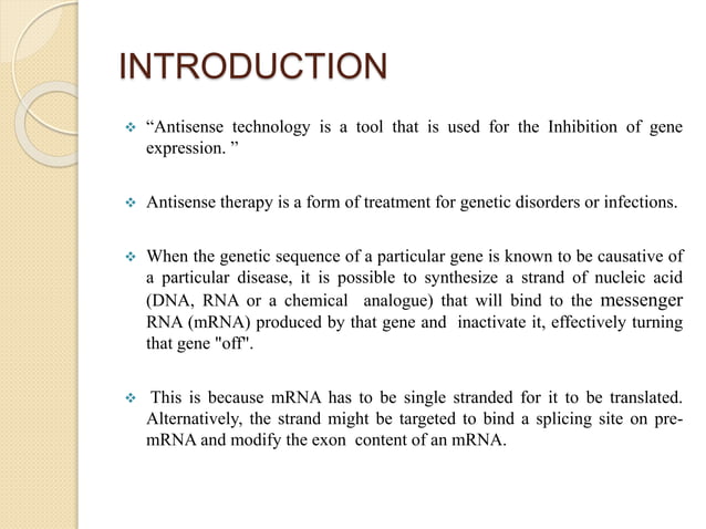 Antisense technologies and antisense oligonucleotides | PPTX