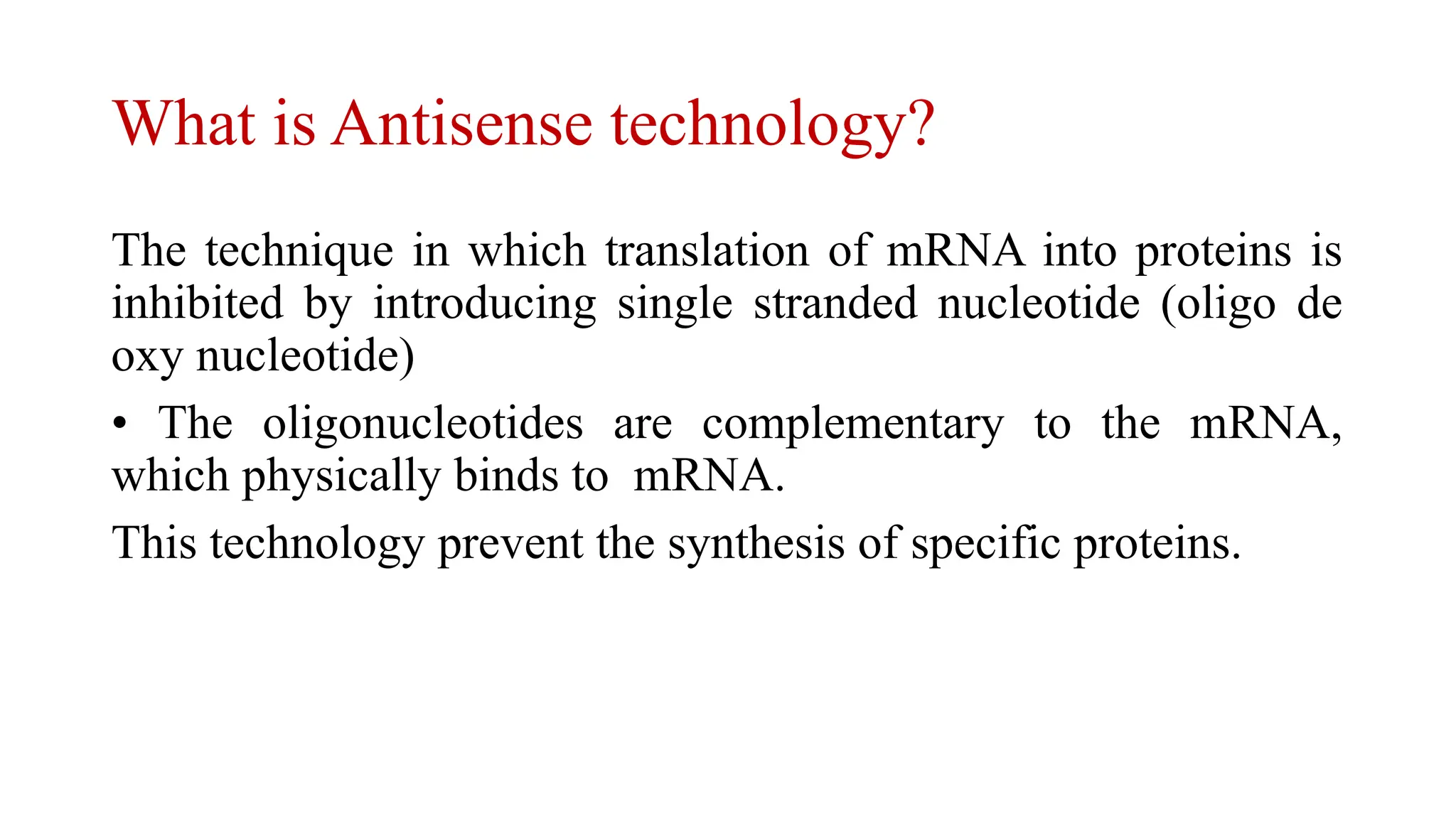 antisense technology and new applications | PPTX