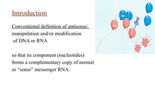antisense technology and new applications | PPTX