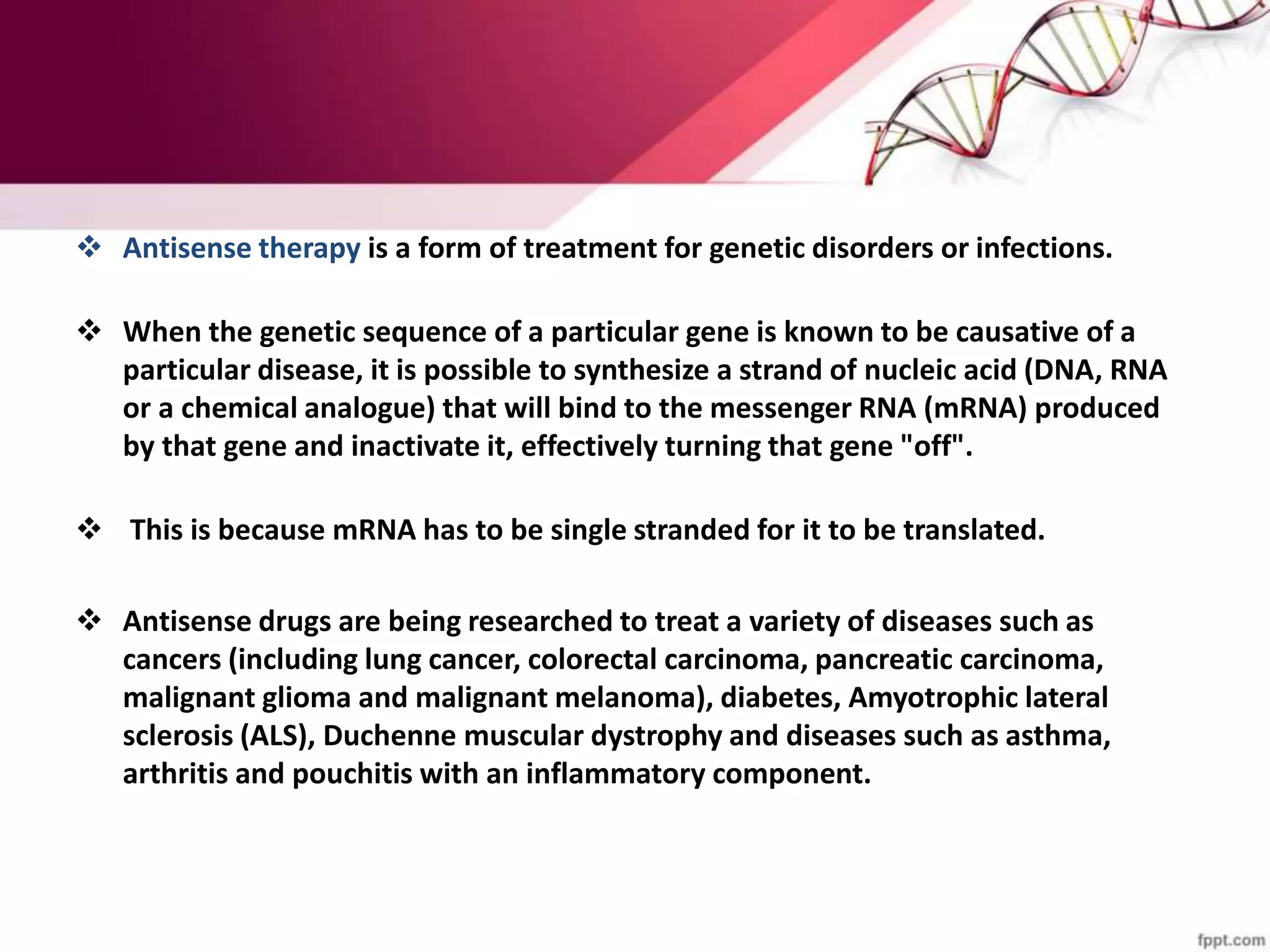 Antisense therapy | PPTX