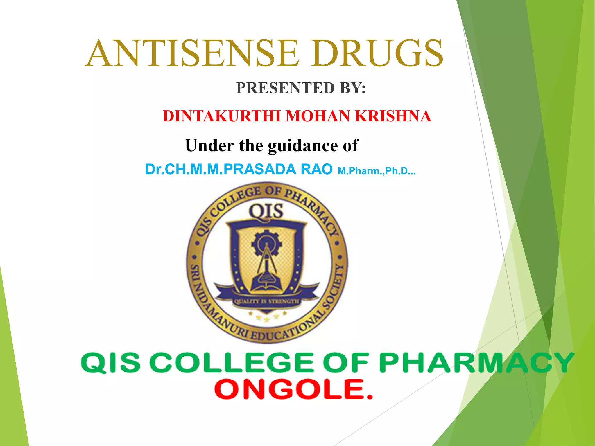 Anti sense drugs | PPT