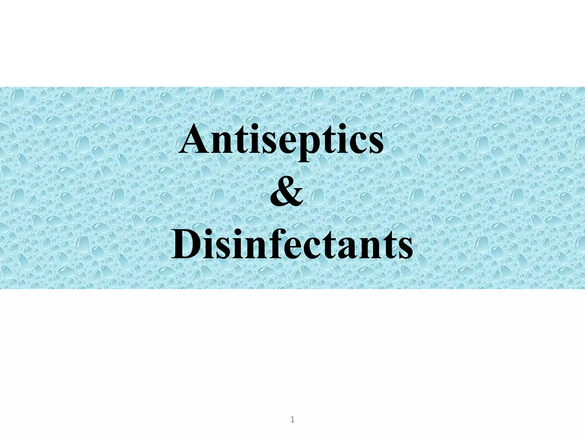 Antiseptic and disinfectant | PPT