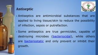 Antiseptic and disinfectant | PPT