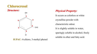 Antiseptic And Disinfectant Presentation of Pharmaceutical Chemistry | PPT