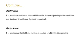 Antiseptic And Disinfectant Presentation of Pharmaceutical Chemistry | PPT
