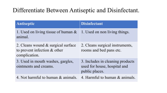Antiseptic And Disinfectant Presentation of Pharmaceutical Chemistry | PPT