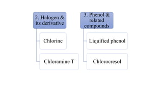 Antiseptic And Disinfectant Presentation of Pharmaceutical Chemistry | PDF
