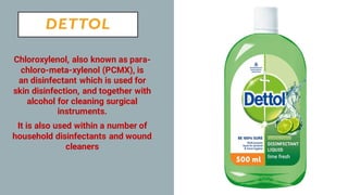 Antiseptic and disinfectant. Their chemical srtutcures , uses and ...