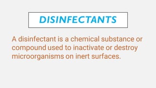 Antiseptic and disinfectant. Their chemical srtutcures , uses and ...