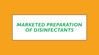 Antiseptic and disinfectant their uses and examples | PDF
