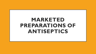 Antiseptic and disinfectant their uses and examples | PDF