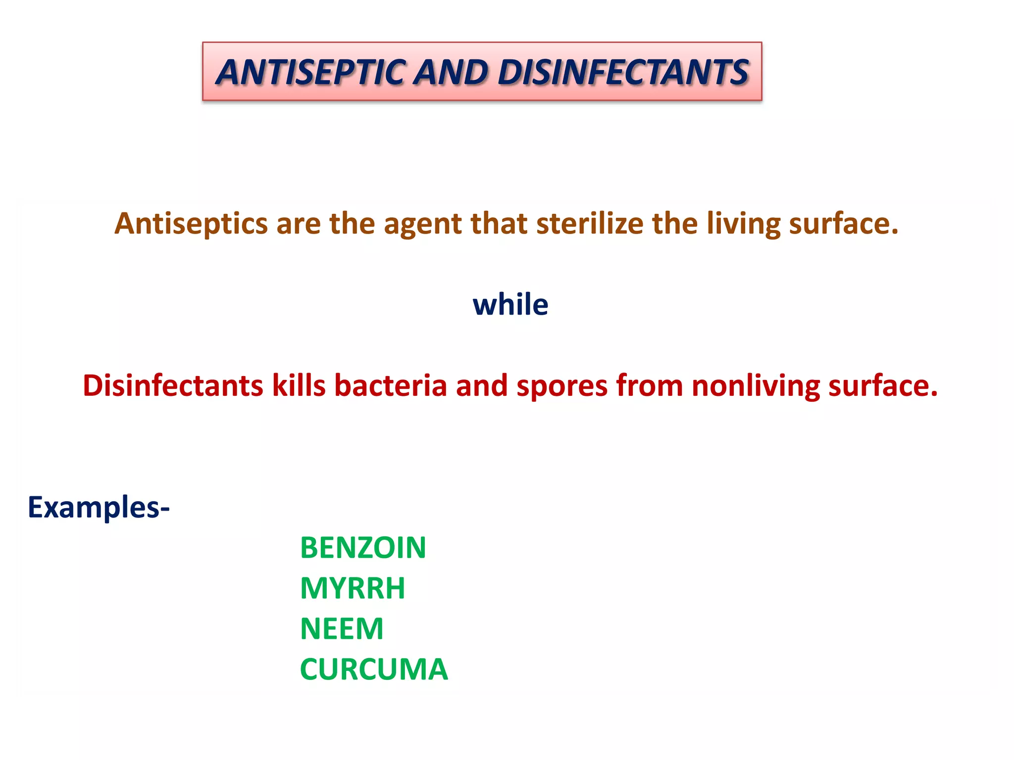 Antiseptic and disinfectant drugs | PPTX