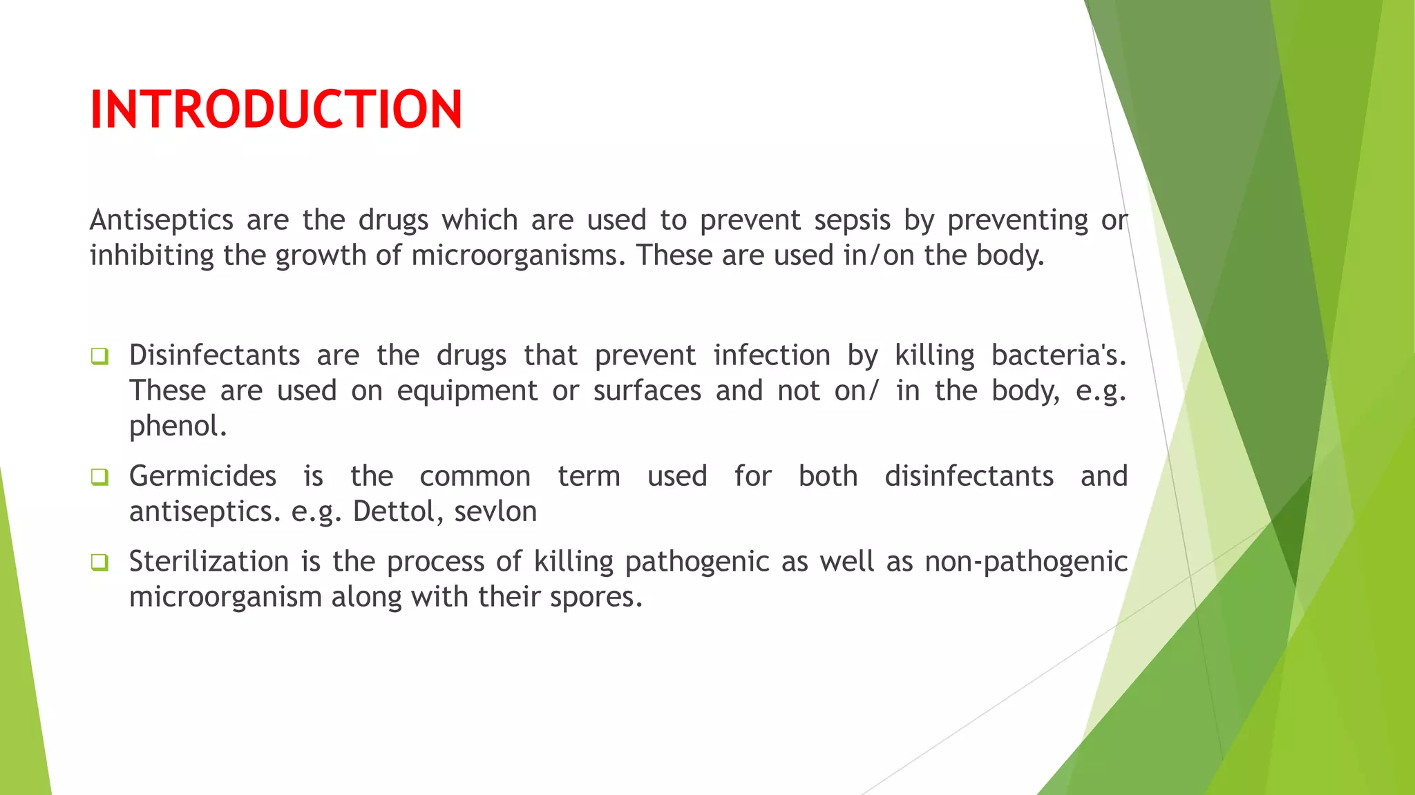 Antiseptic and disinfectants | PPTX