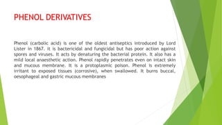 Antiseptic and disinfectants | PPTX