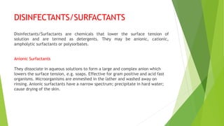 Antiseptic and disinfectants | PPTX