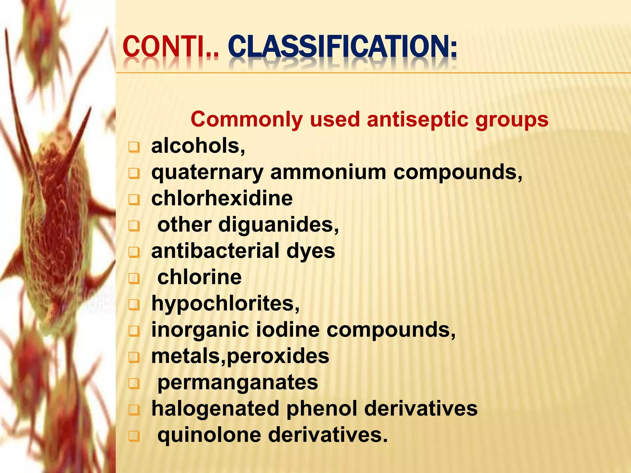 Antiseptic, disinfection and its applications in dentistry | PPTX
