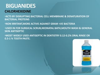 Antiseptic drugs,disinfectants and antibiotics. | PPTX