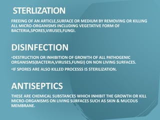 Antiseptic drugs,disinfectants and antibiotics. | PPTX