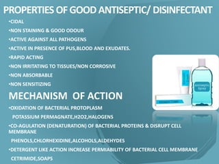 Antiseptic drugs,disinfectants and antibiotics. | PPTX